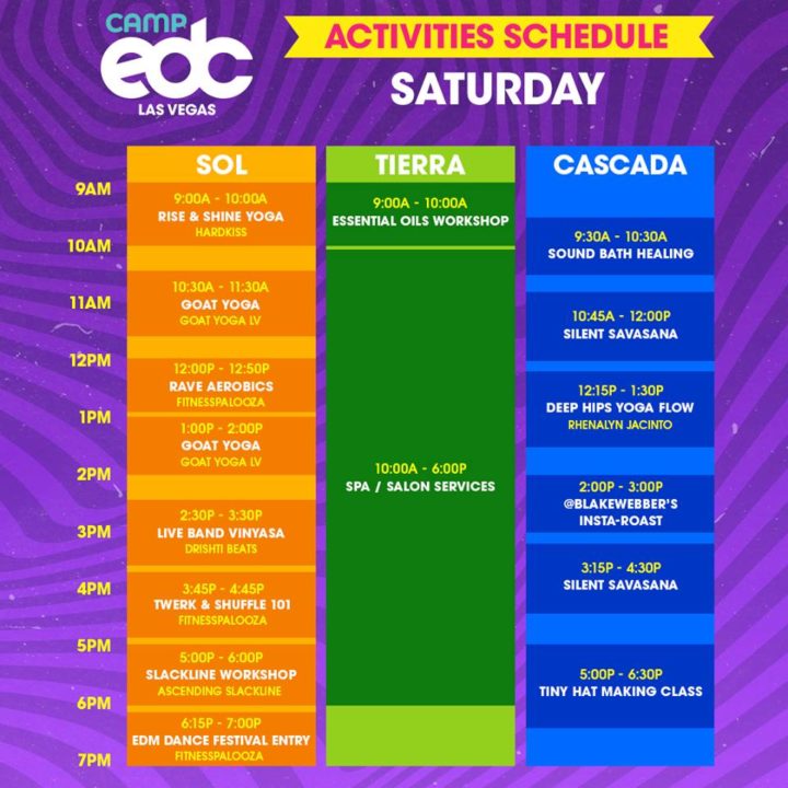 Camp EDC 2019 party and activity schedules released – Electronic Vegas