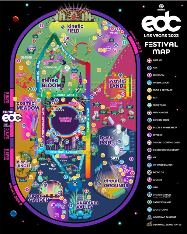 Start making EDC 2023 plans with official map and set times – Electronic Vegas