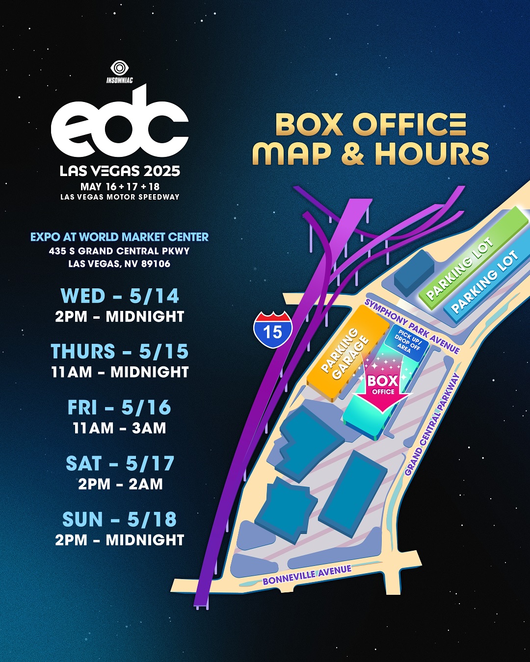 EDC 2025 Essential Info: Set times, maps, food vendors, more – Electronic Vegas