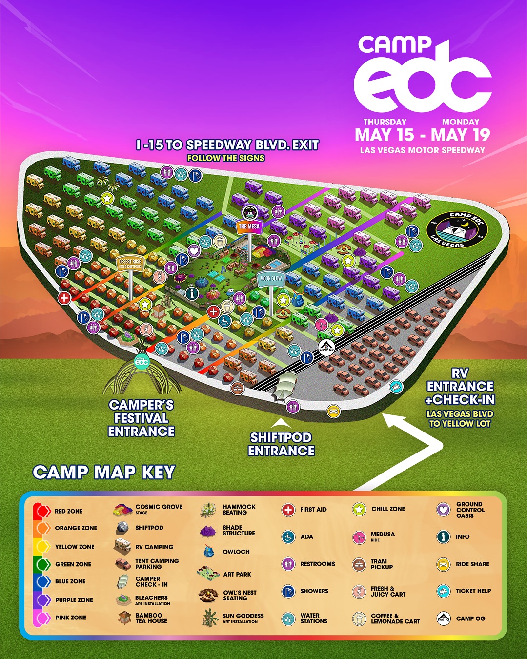 EDC 2025 Essential Info: Set times, maps, food vendors, more – Electronic Vegas