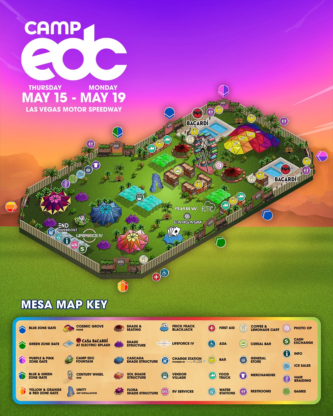 EDC 2025 Essential Info: Set times, maps, food vendors, more – Electronic Vegas