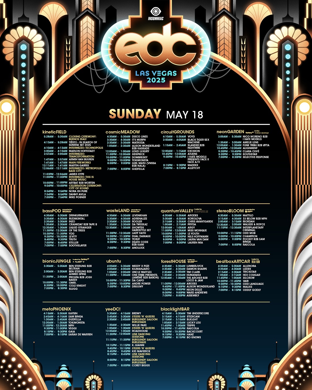 EDC 2025 Essential Info: Set times, maps, food vendors, more – Electronic Vegas